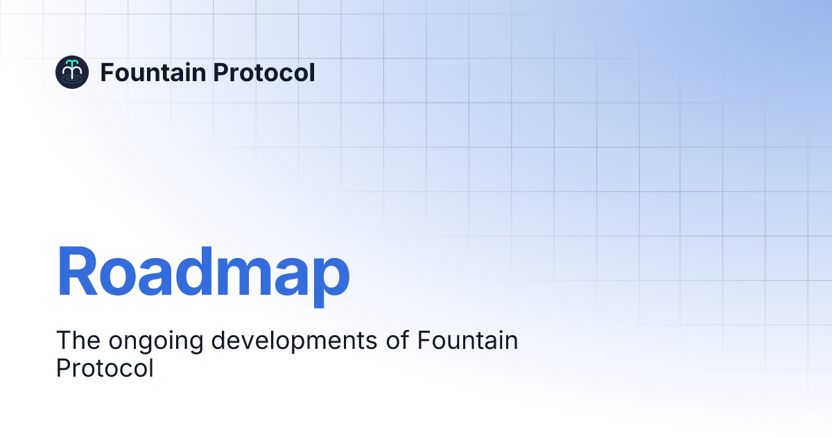 Roadmap | Fountain Protocol